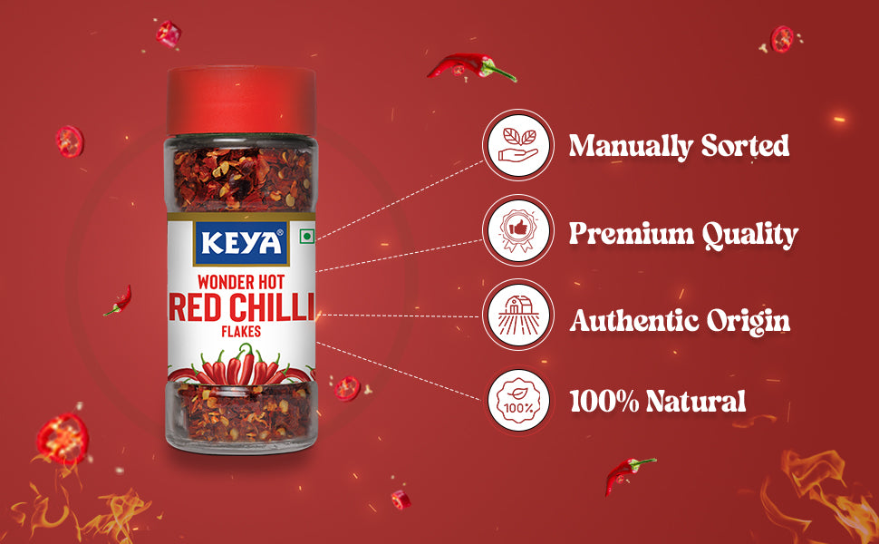 Keya Red Chilli Flakes can be widely used in Indian, Mexican, Thai and ...