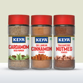 Keya Exotic Spices Combo | Cardamom Seed Powder 50gm | Cinnamon Powder ...